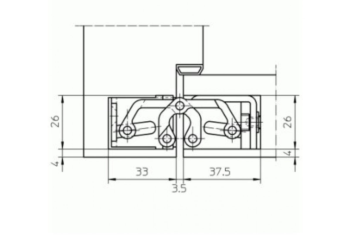 Петля скрытая TECTUS TE 527 3D до 120 кг SIMONSWERK (F2/окраш.SW125 ...