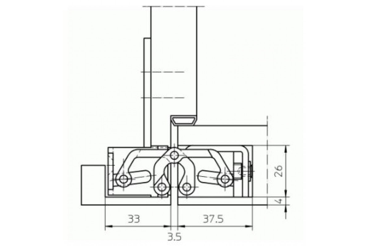 Петля скрытая TECTUS TE 527 3D до 120 кг SIMONSWERK (F2/окраш.SW125 ...