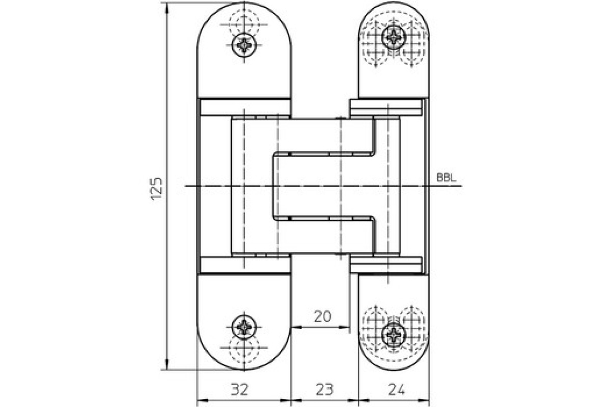 Петля скрытая TECTUS TE 311 3D FVZ 40 SIMONSWERK F1 со смещением (окраш ...