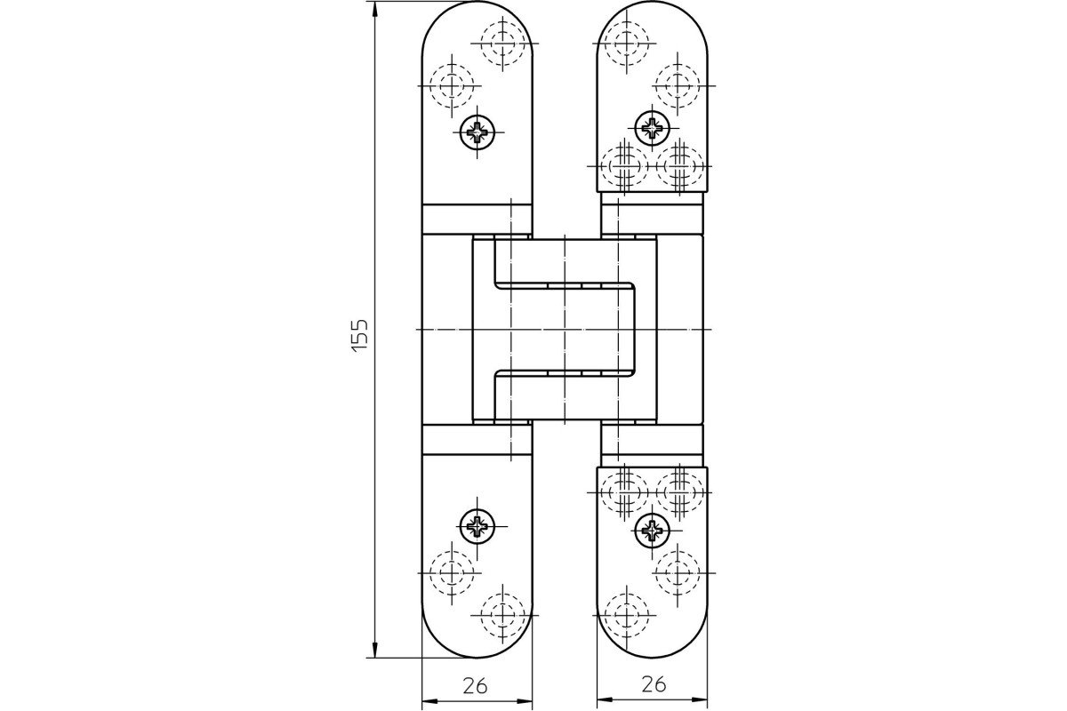 Петля скрытая TECTUS TE 527 3D до 120 кг SIMONSWERK (F2/окраш.SW125 ...